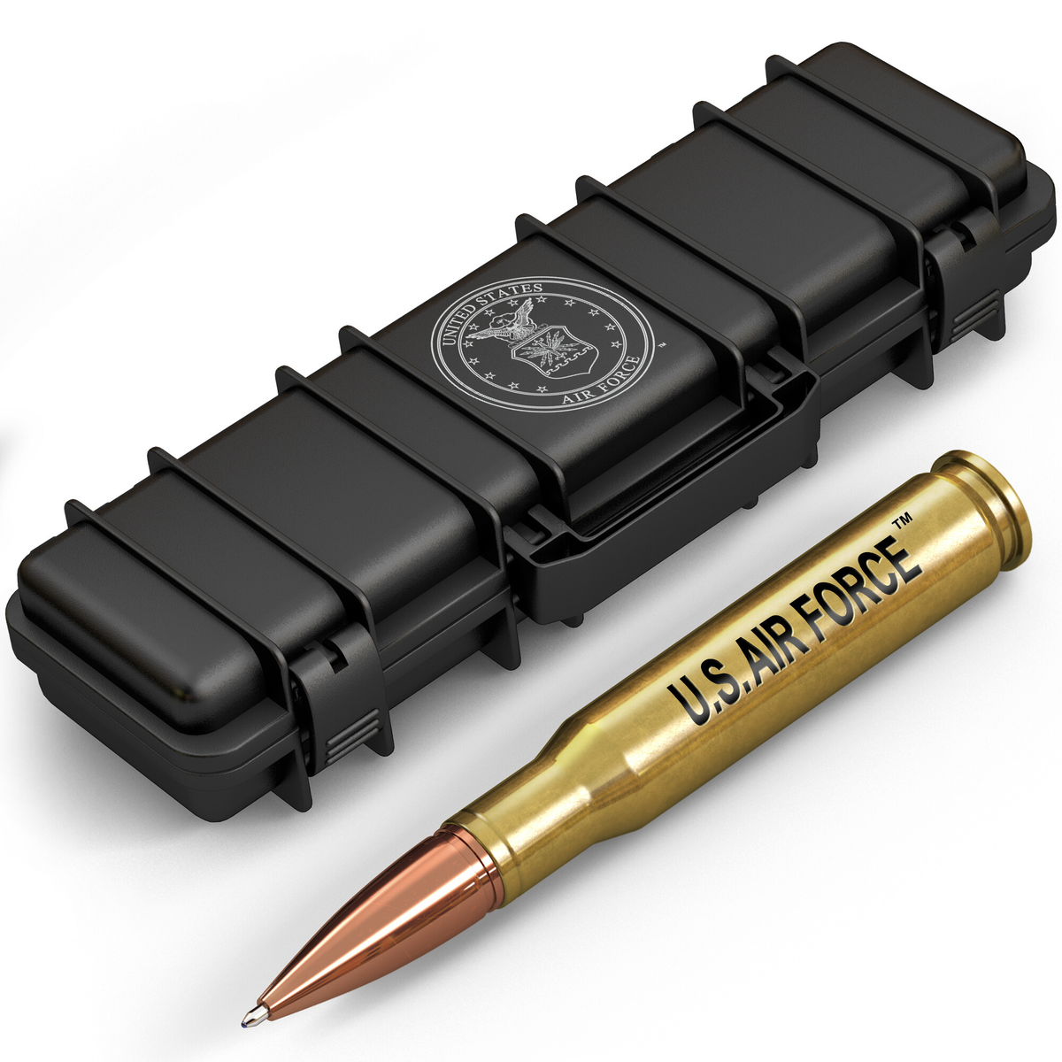 U.S. Air Force Engraved 50 Caliber Bullet Casing Twist Pen - Polished