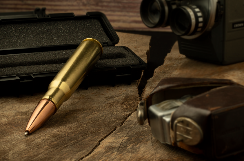 50 BMG Real Bullet Casing Refillable Twist Pen | Old Southern Brass