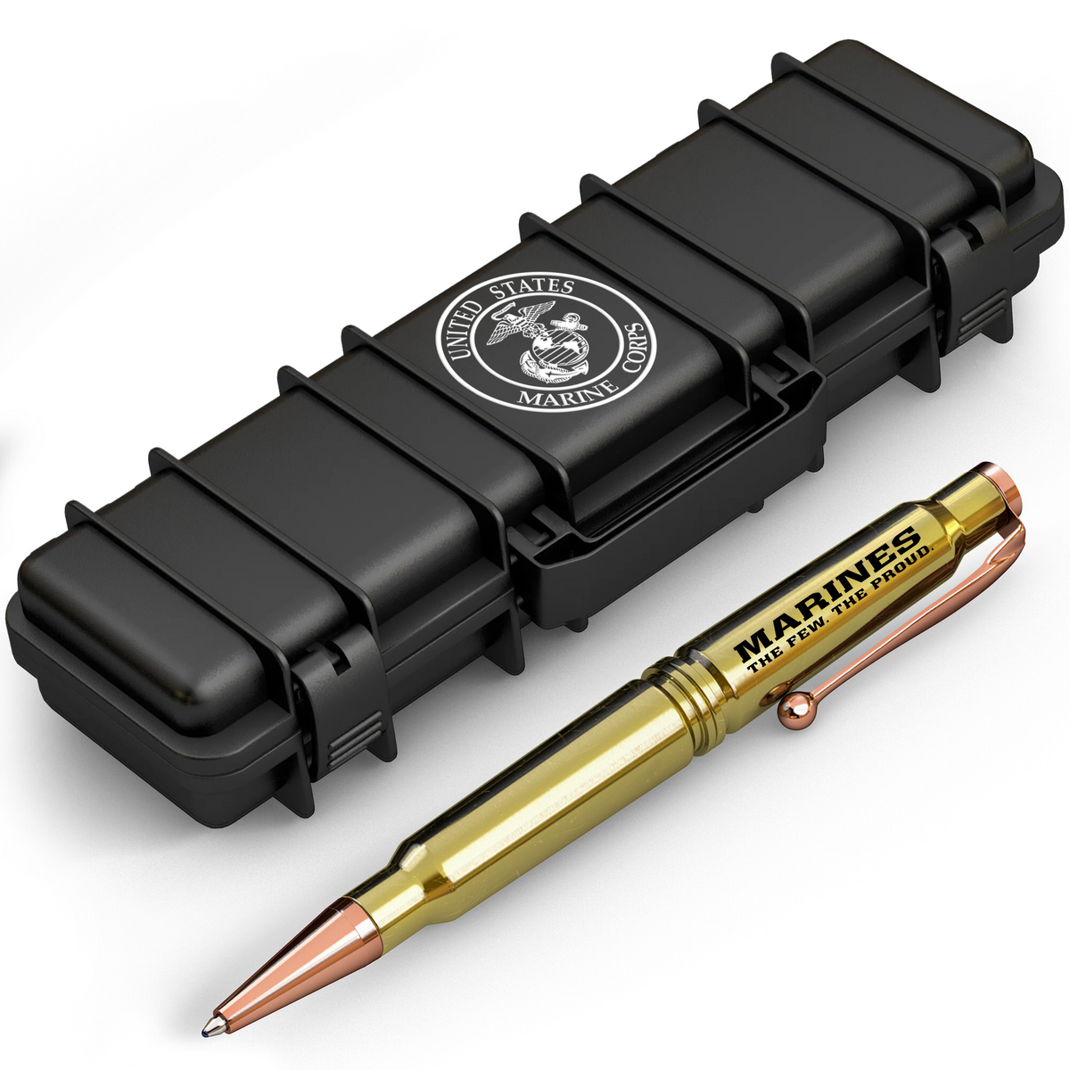 USMC .308 Real Bullet Casing Twist Pen - Polished Brass