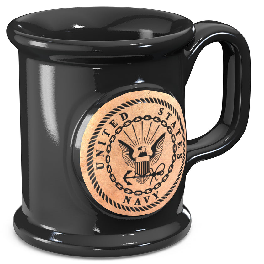 Ceramic Handmade Coffee Mug - Officially Licensed U.S. Navy Logo