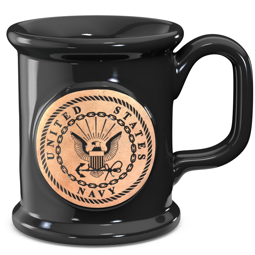 Ceramic Handmade Coffee Mug - Officially Licensed U.S. Navy Logo