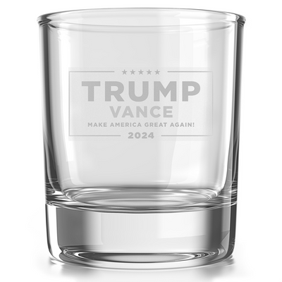 Trump - Vance 2024 Engraved Whiskey Glass